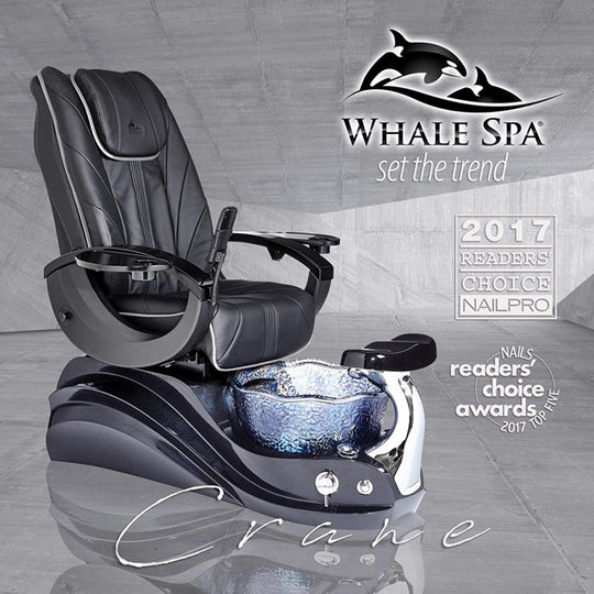 Crane Black Pedicure Chair | Crane Black Spa Chair – Nail Marketplace